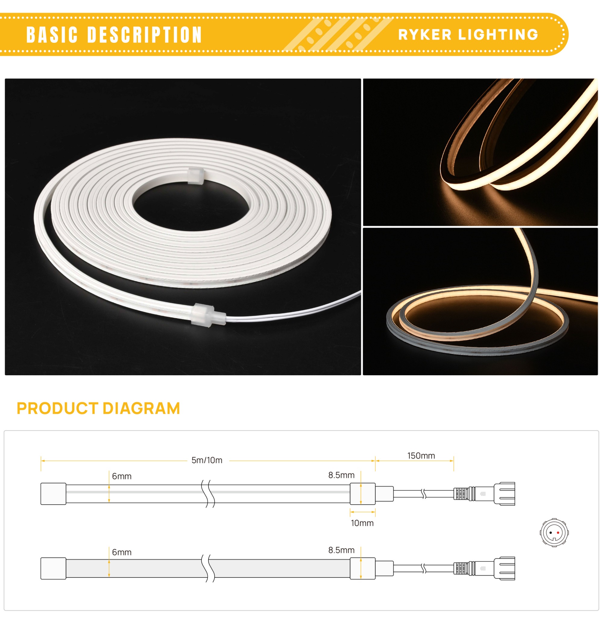 6x6mm Top View LED Neon Flex,Top View