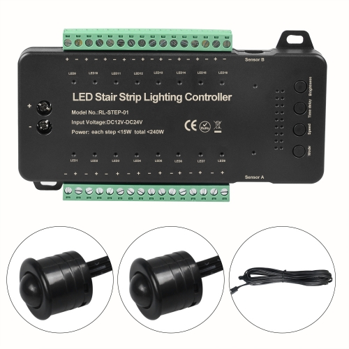 STEP-01B 16 Steps LED Stair Strip Lighting Controller,Basic Series ...