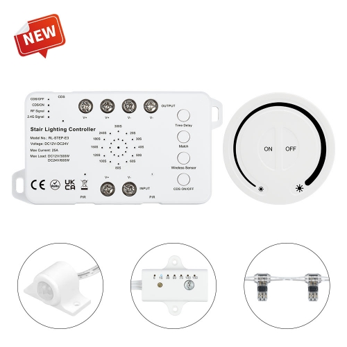 RL-STEP-E3 LED Stair Lighting Controller with Remote,Easy Series Stair ...