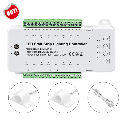 STEP-01 16 Steps LED Stair Lighting Controller,Basic Series Stair ...