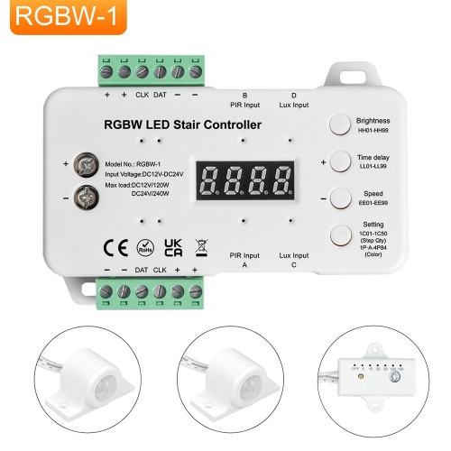 RGBW-1 RGBW LED Stair Lighting Controller with daylight sensor,Basic ...