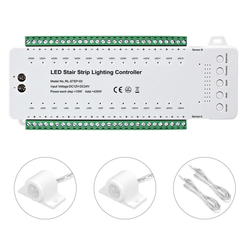 STEP-03 28 Steps LED Stair Lighting Controller,Basic Series Stair ...